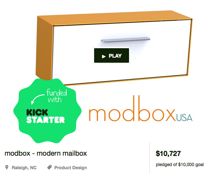 modbox Wall Mounted Kickstarter Funded! – mid-century modern mailbox